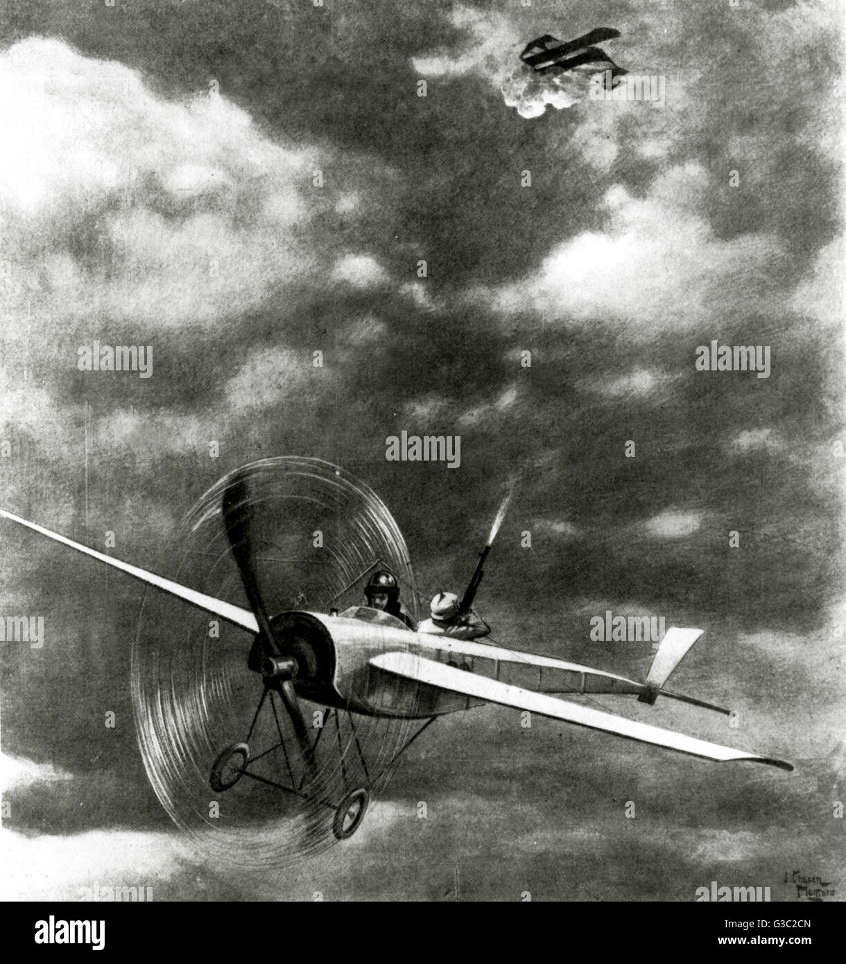 WW1 - Aircraft in battle, 1915 Stock Photo - Alamy