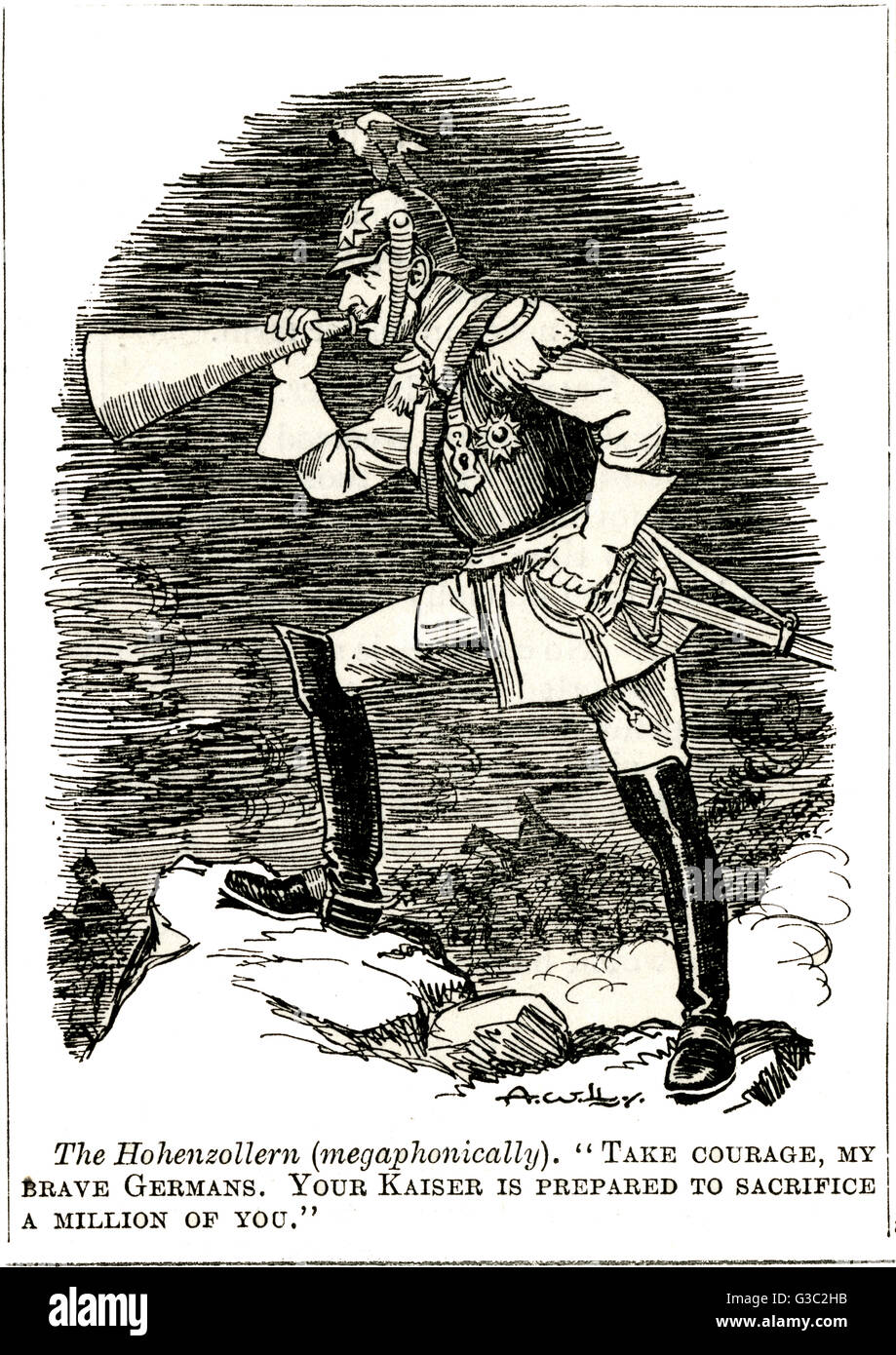 Kaiser wilhelm cartoon hi-res stock photography and images - Alamy