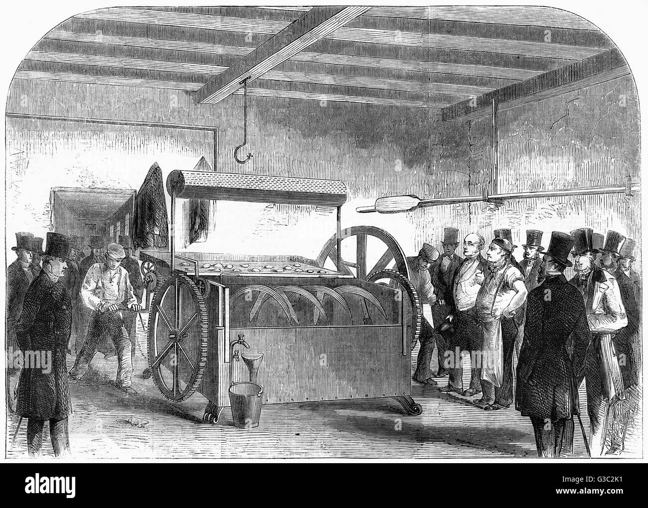 Stevens' Bread-making machine 1858 Stock Photo - Alamy
