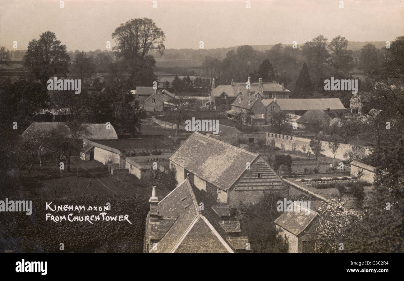 Kingham, Oxfordshire - View from Church Tower Stock Photo - Alamy