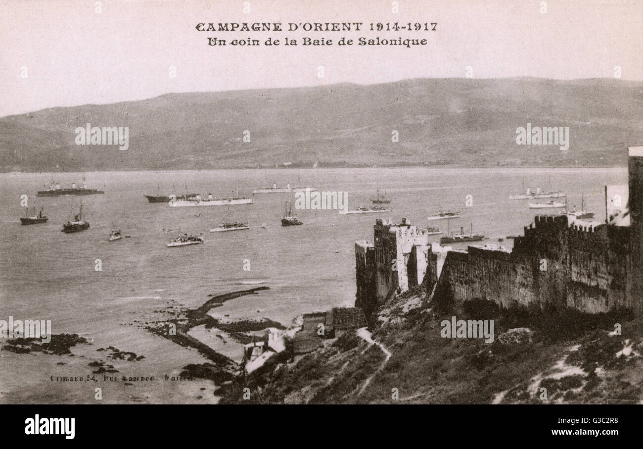 WW1 - The Bay of Thessaloniki, Greece Stock Photo - Alamy