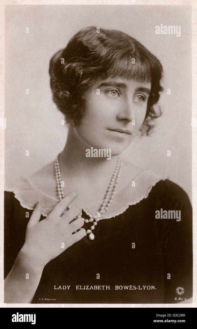 Elizabeth Bowes-Lyon - later Elizabeth, The Queen Mother Stock Photo ...