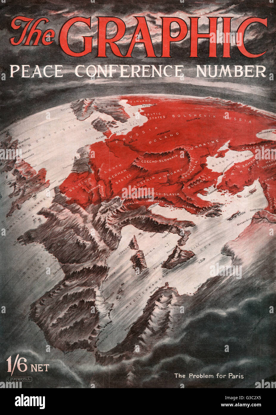 Paris peace conference europe map hi-res stock photography and images ...