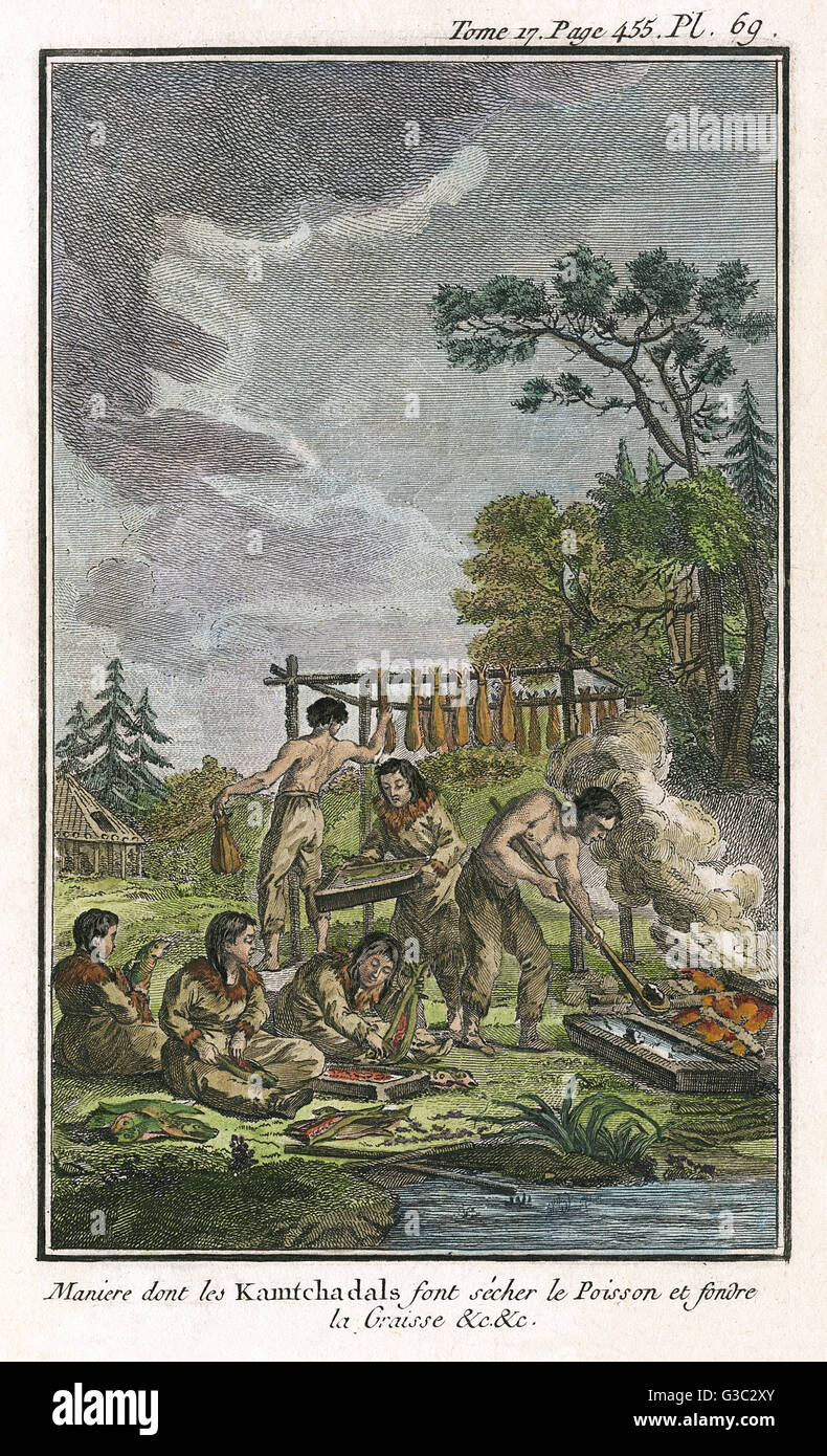 Drying Fish - Kamchatka Peninsula - Far Eastern Russia Stock Photo - Alamy