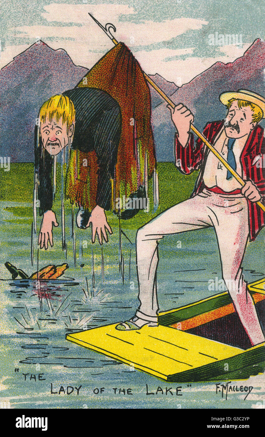 The Lady of the Lake - Old Soak fished out of the water Stock Photo - Alamy