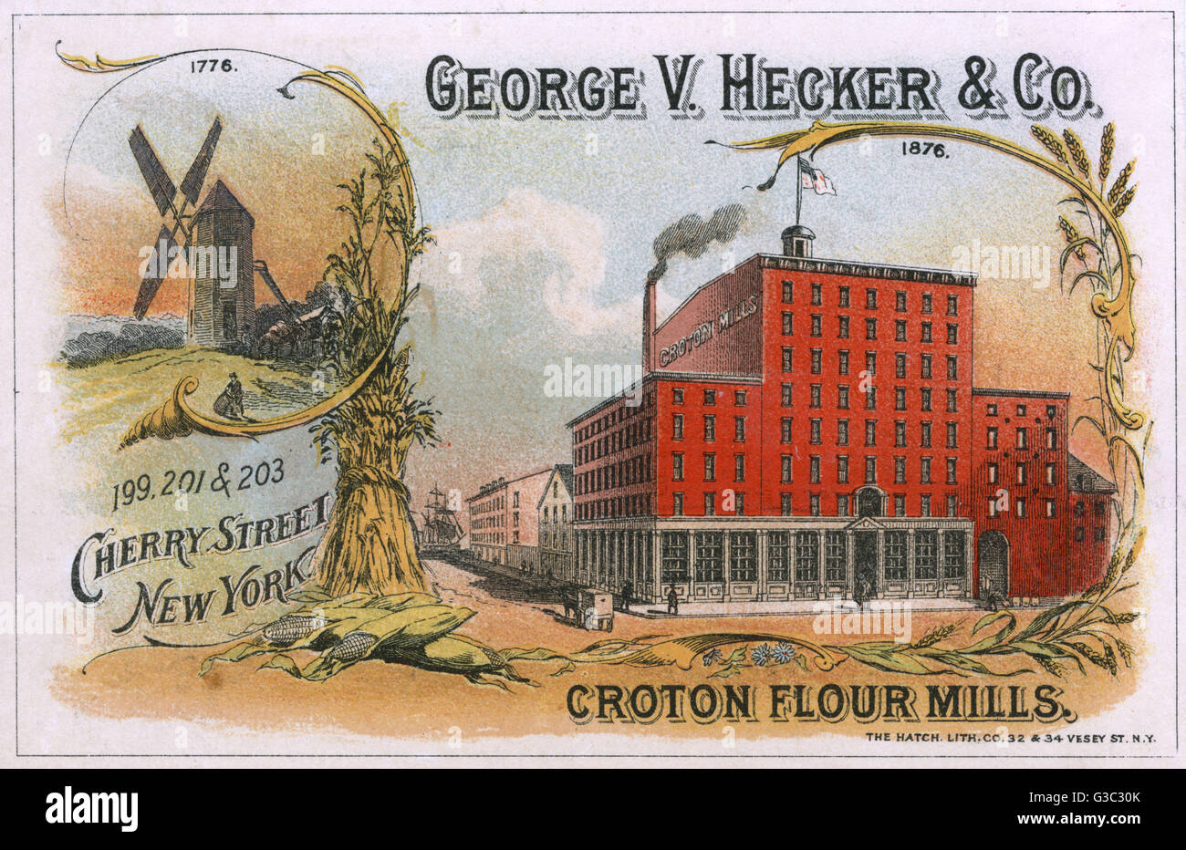 The Croton Flour Mills of George V. Hecker & Co. - New York Stock Photo ...