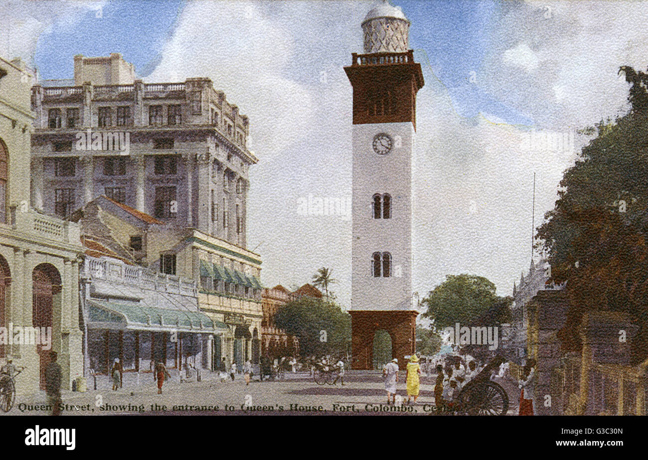 Entrance to Queen's House, Fort, Colombo, Sri Lanka Stock Photo - Alamy