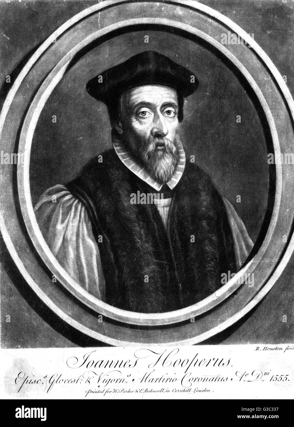 John Hooper - Bishop of Gloucester and Protestant martyr Stock Photo ...