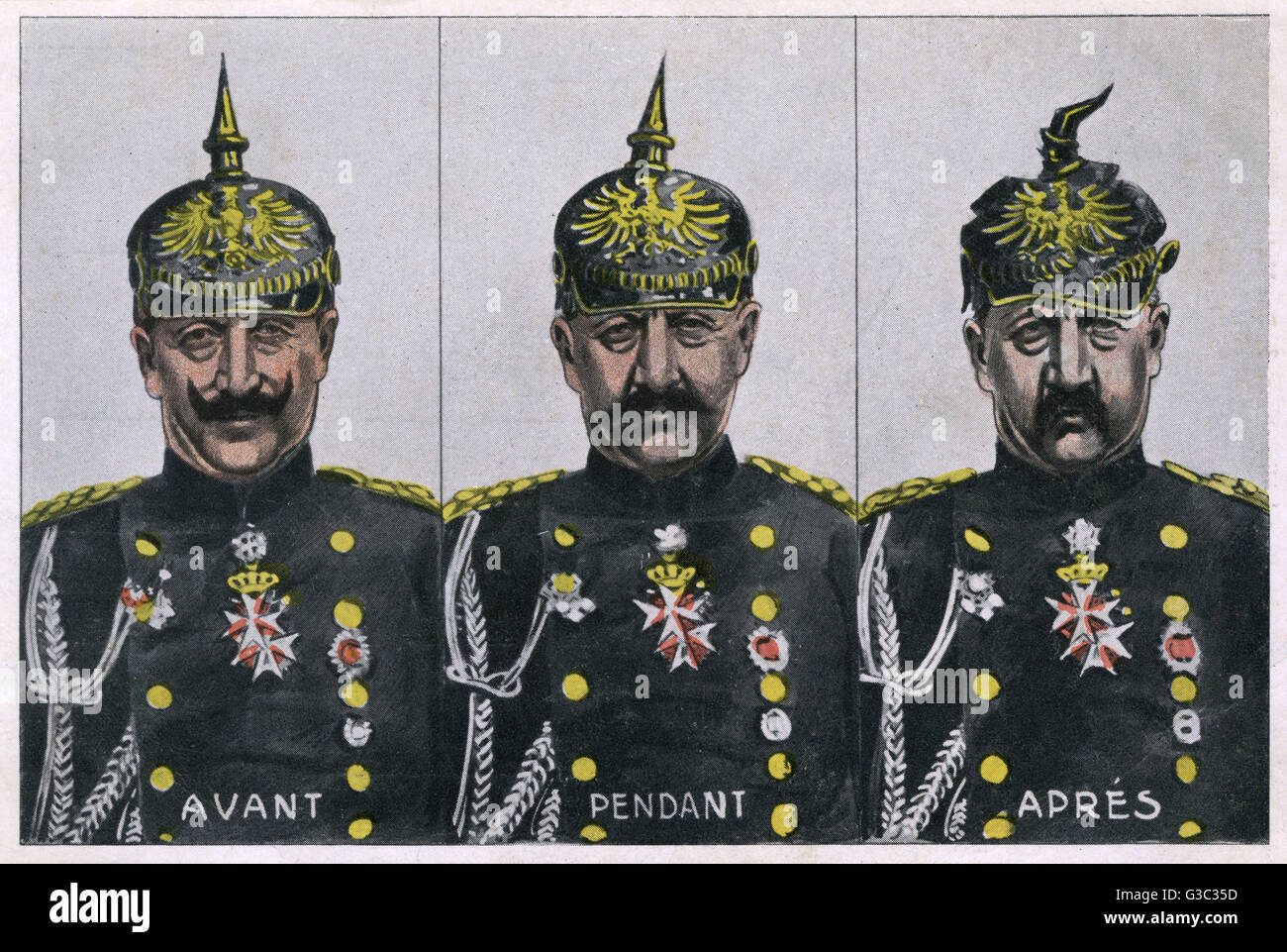 Before, During and After... Throughout WW1, Kaiser Wilhelm's helmet ...