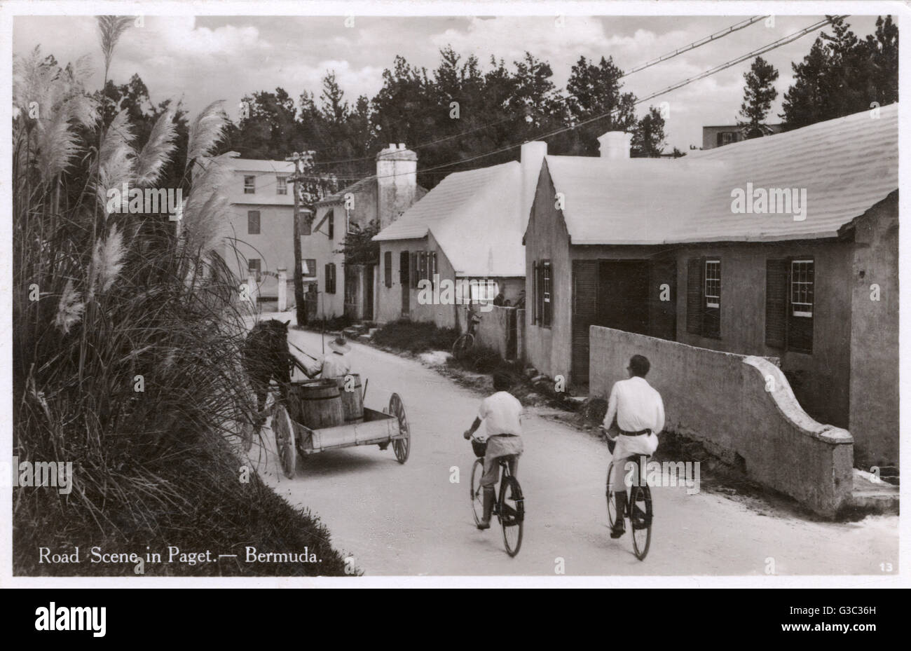 A Scene on a road at Paget, Bermuda Stock Photo - Alamy