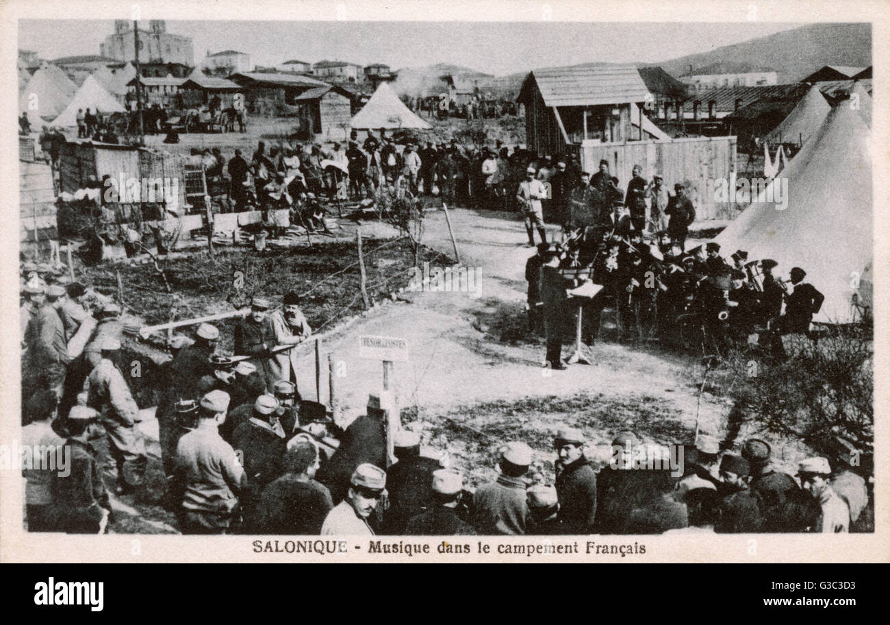 WW1 - Thessaloniki, Greece - Music in the French Camp Stock Photo - Alamy