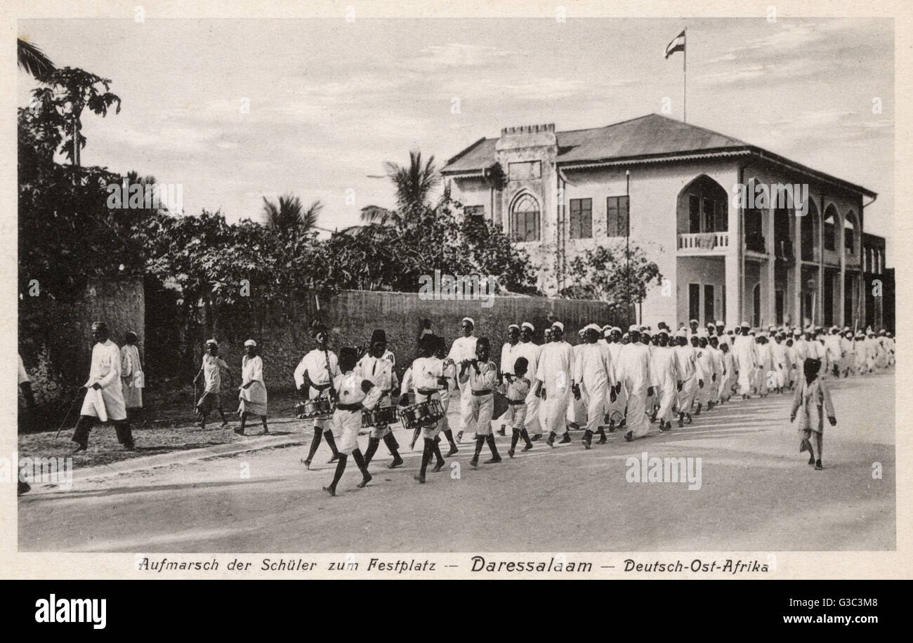 Parade of students, Dar-es-Salaam, East Africa Stock Photo - Alamy