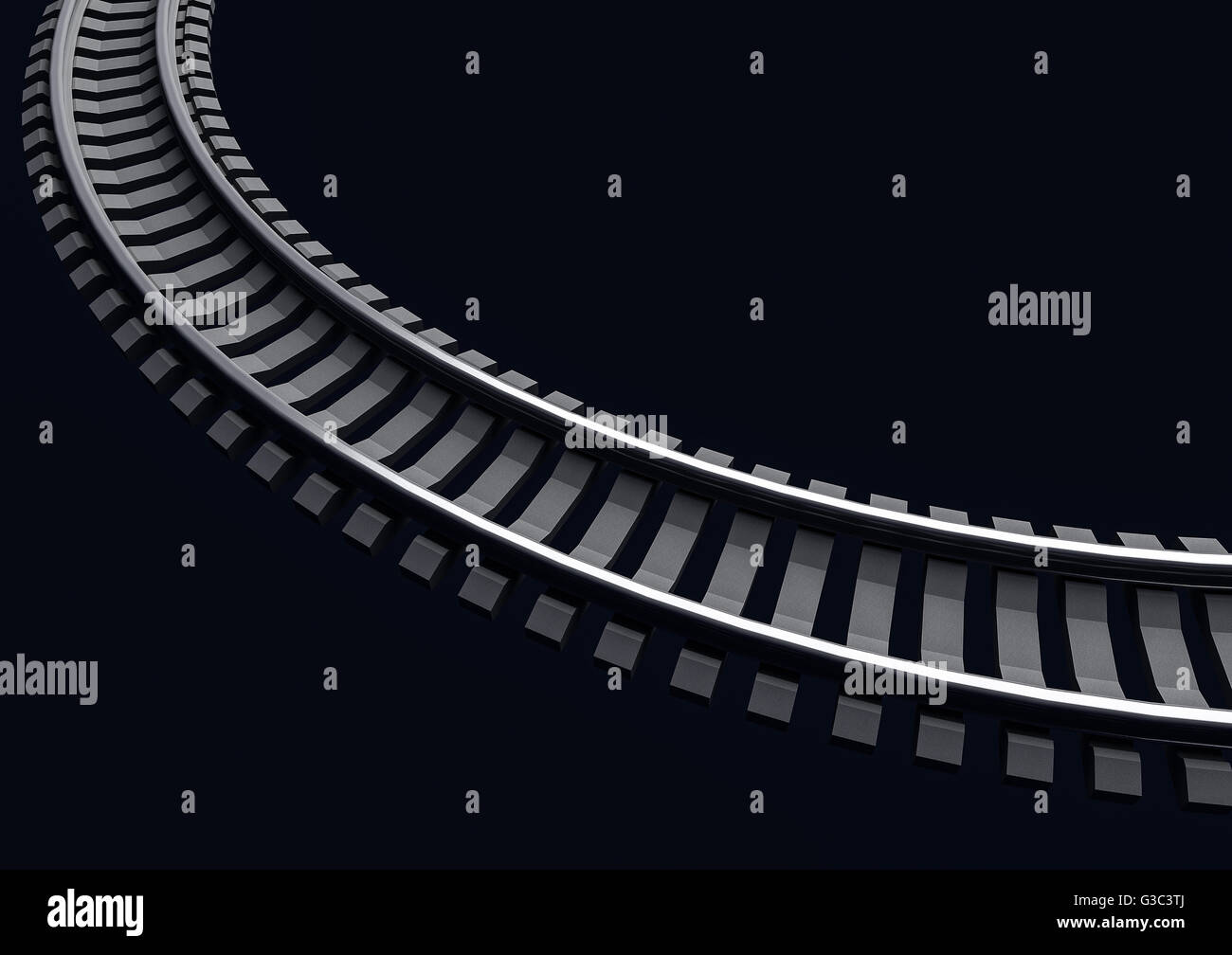 Curved railroad track illustration hi-res stock photography and images ...