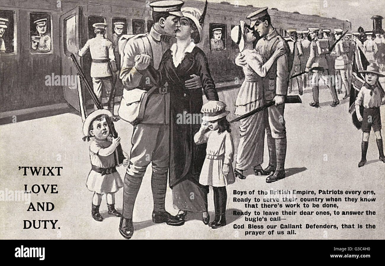 British soldiers goodbye ww1 hi-res stock photography and images - Alamy