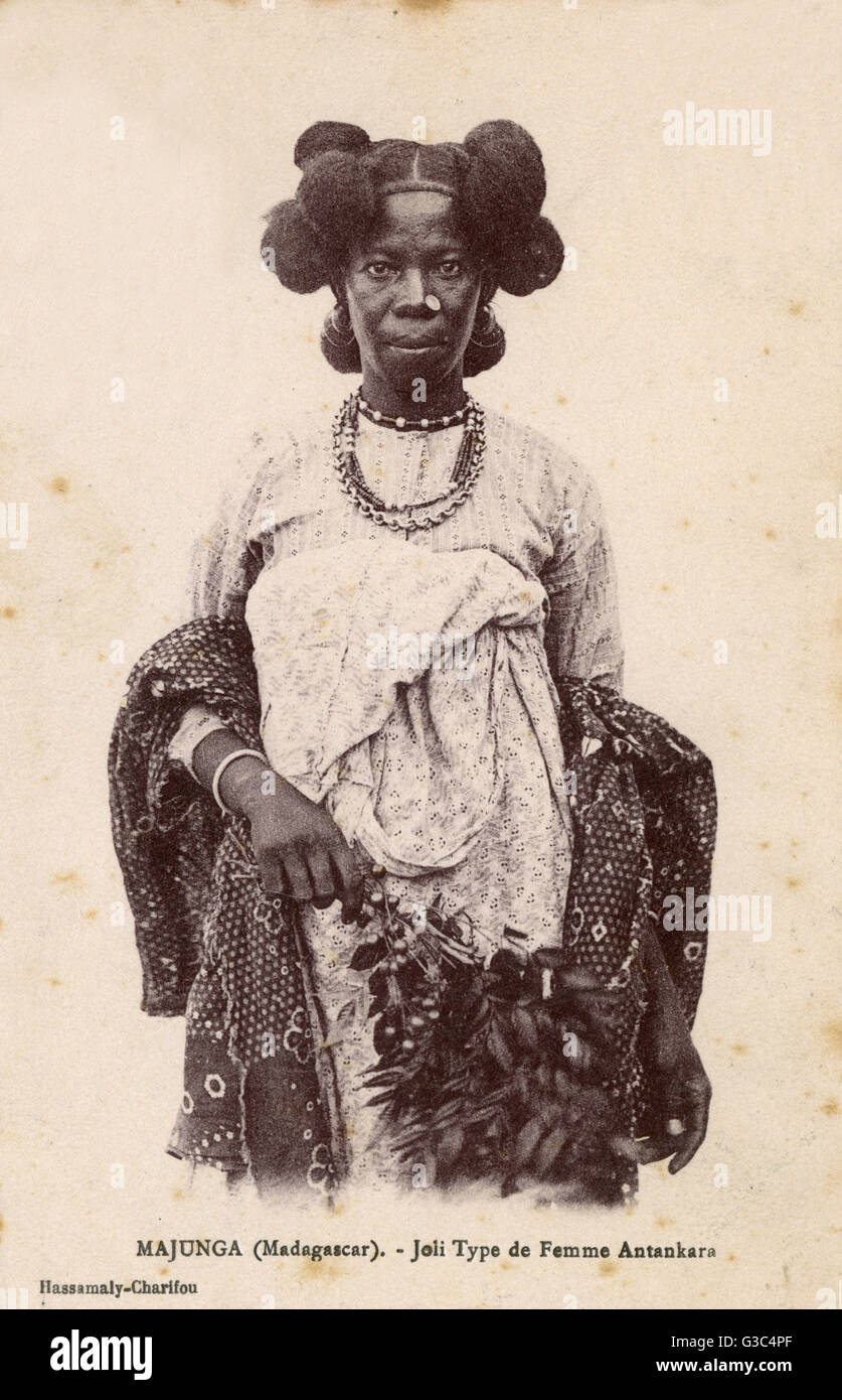 Antankarana woman from Mahajanga, Madagascar Stock Photo - Alamy