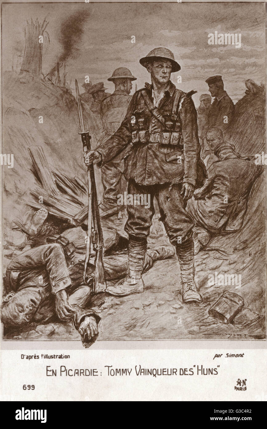 WW1 - In Picardy - Tommy, the Vanquisher of the Hun Stock Photo - Alamy