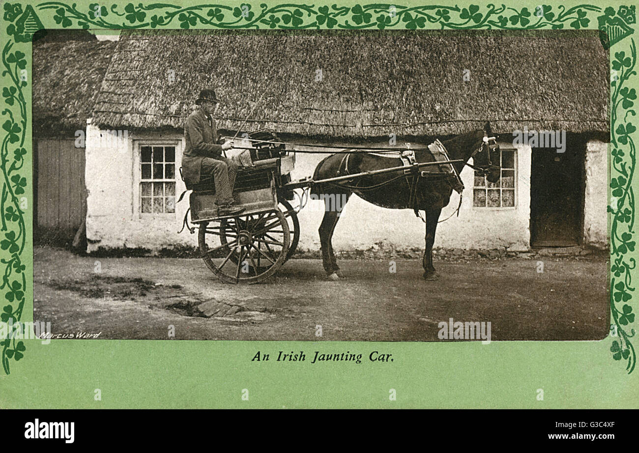 Northern Ireland - An Irish Jaunting Car Stock Photo - Alamy