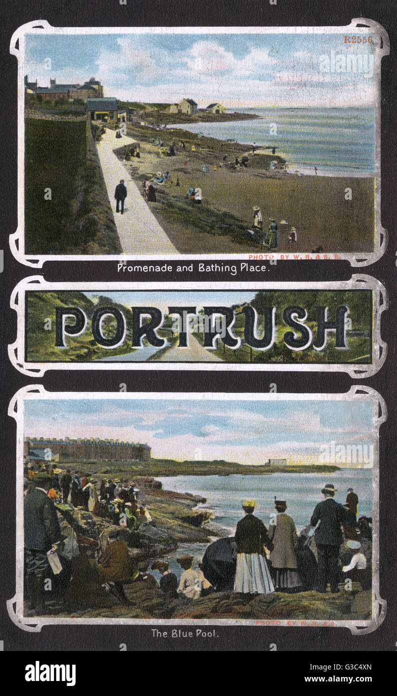 Portrush, County Antrim, Northern Ireland - Ladies Bathing Stock Photo ...