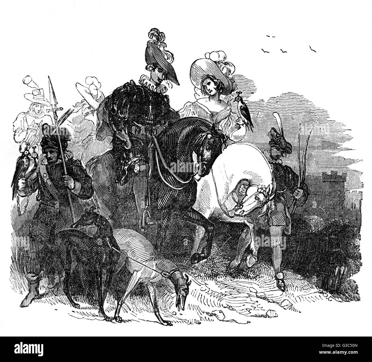 Reenactment illustration Cut Out Stock Images & Pictures - Alamy