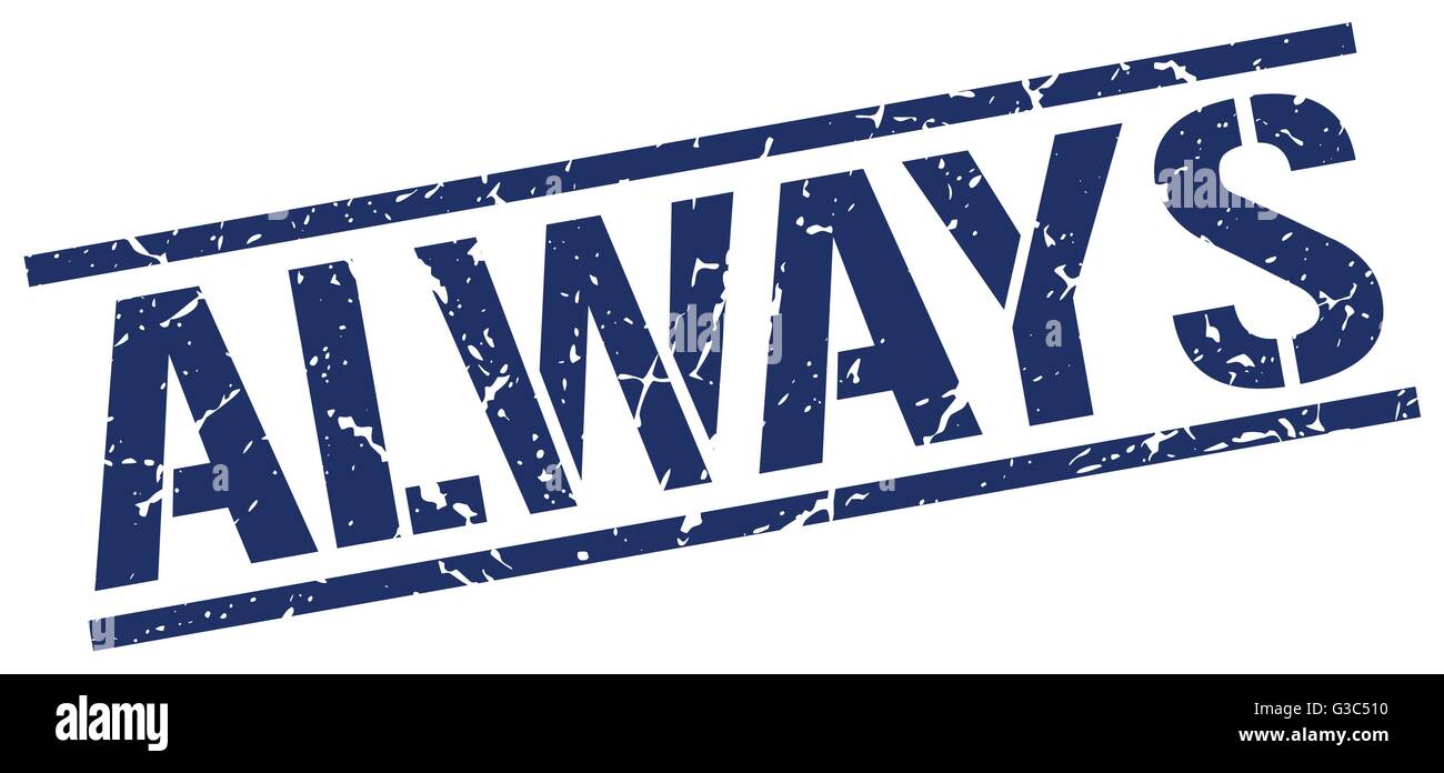 always blue grunge square vintage rubber stamp Stock Vector Image & Art ...