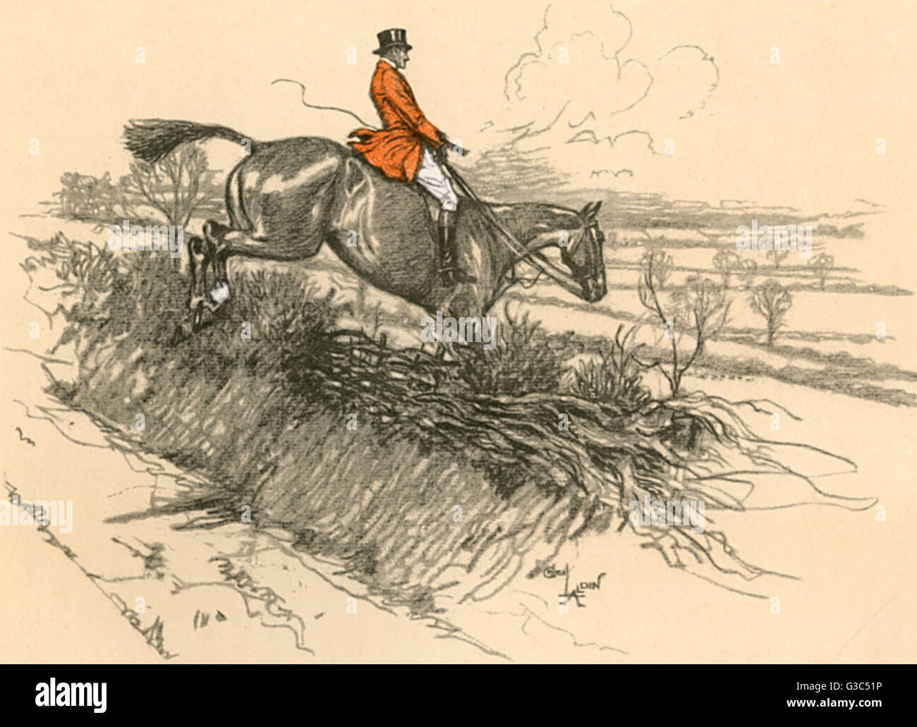 Horse hunting hedge hi-res stock photography and images - Alamy