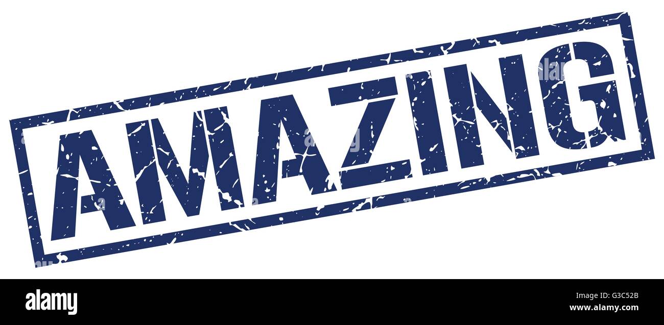 amazing blue grunge square vintage rubber stamp Stock Vector Image & Art - Alamy