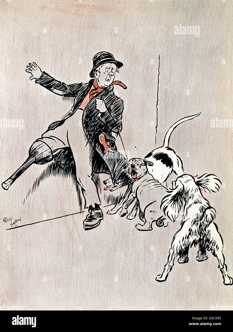 Frontispiece illustration, The Dogs of War Stock Photo - Alamy