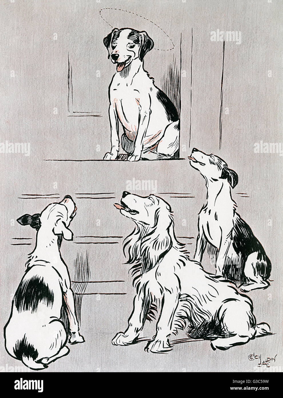 Illustration, The Dogs of War Stock Photo - Alamy