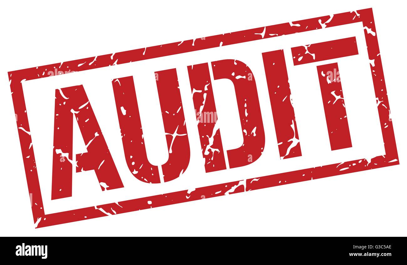 Audit red square grunge hi-res stock photography and images - Alamy
