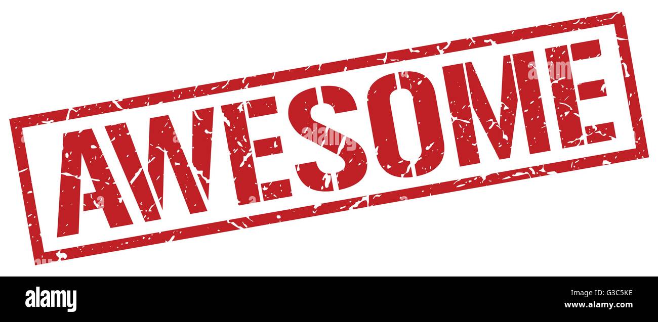 Awesome stamp square grunge hi-res stock photography and images - Alamy