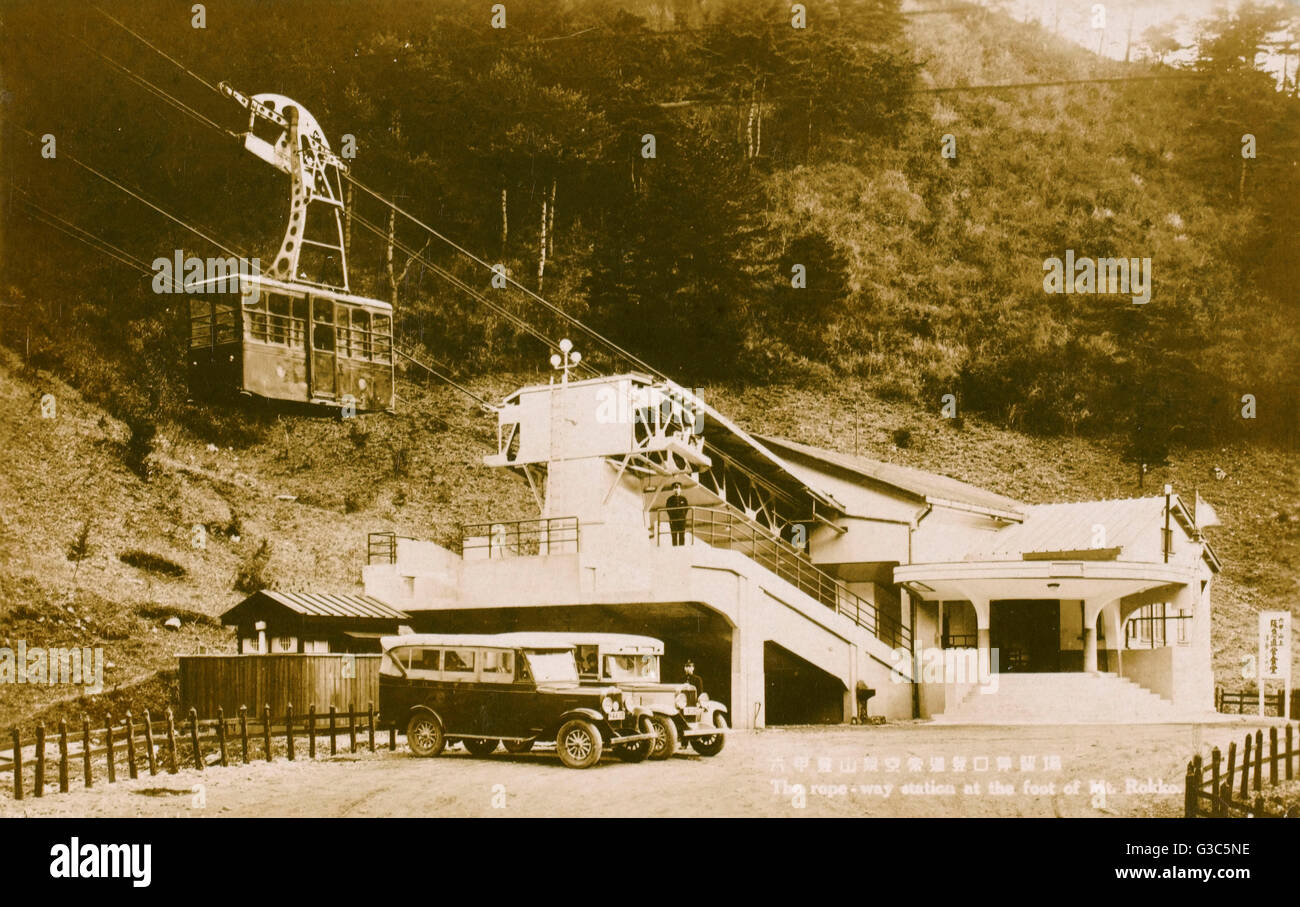 Cable car station at the foot of Mount Rokko, Japan Stock Photo - Alamy
