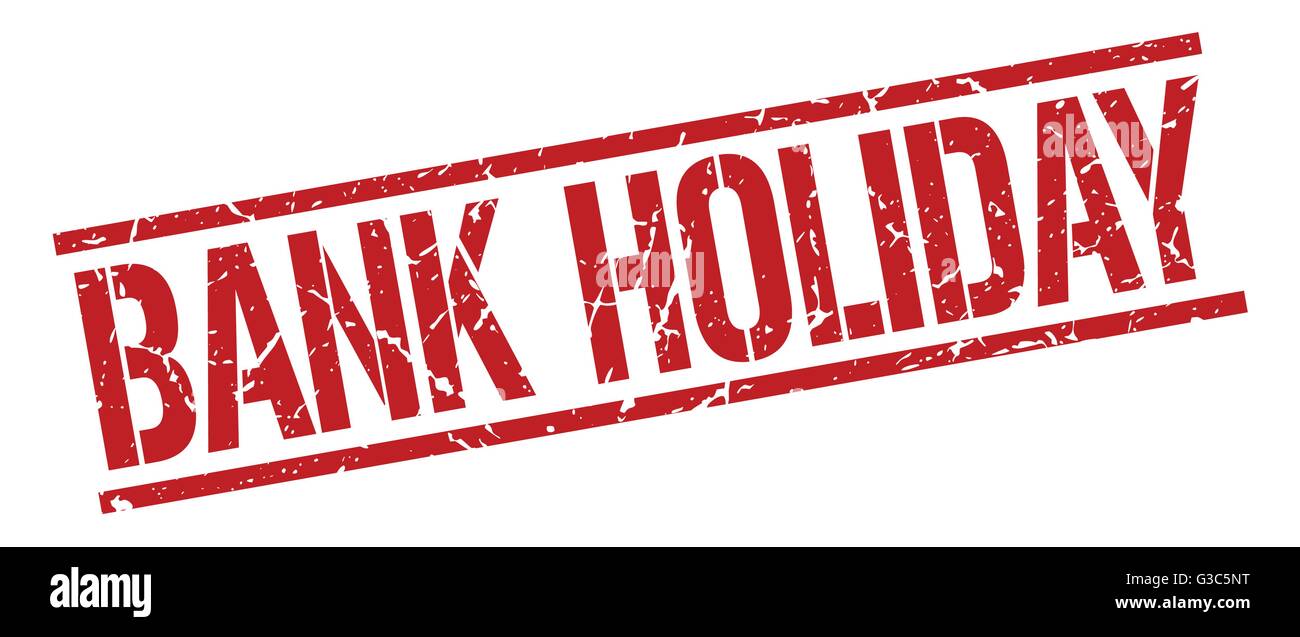 Bank holiday red grunge hi-res stock photography and images - Alamy