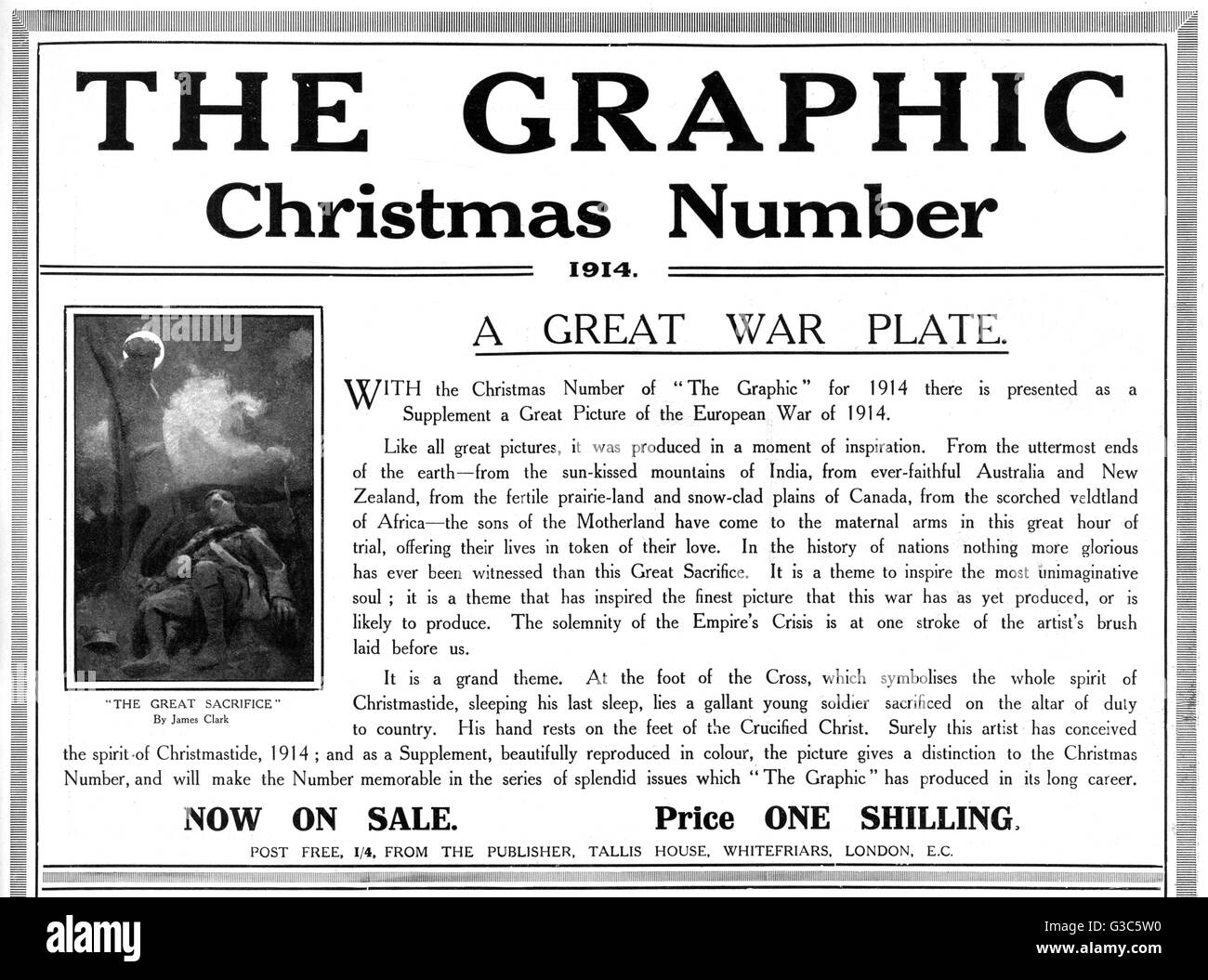 The Graphic Christmas Number 1914 advertisement Stock Photo - Alamy