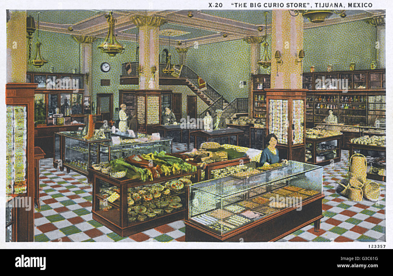 Interior of The Big Curio Store, Tijuana, Mexico Stock Photo - Alamy
