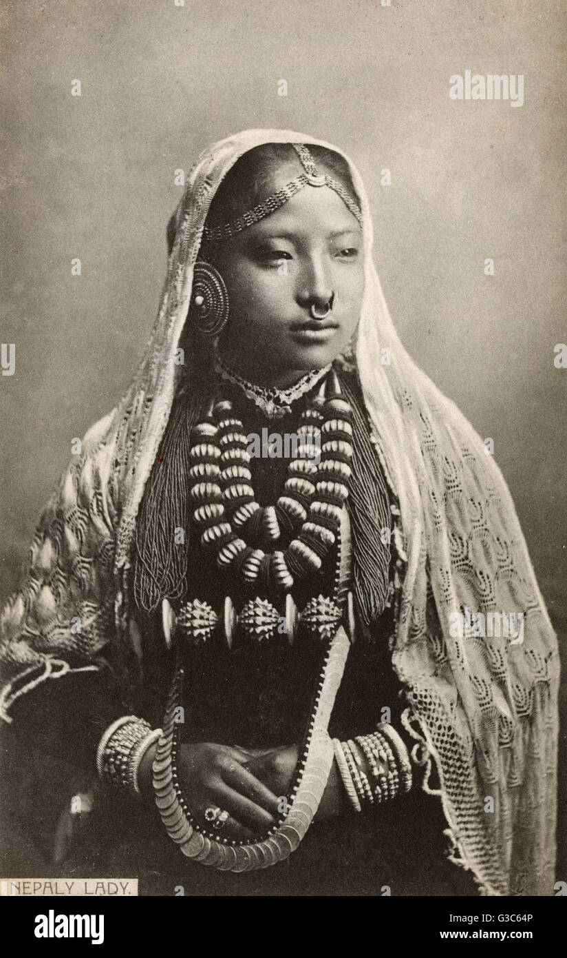 Nepalese Girl In Traditional Dress High Resolution Stock Photography ...
