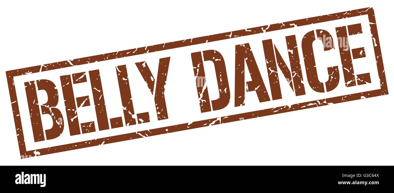 belly dance brown grunge square vintage rubber stamp Stock Vector Image ...