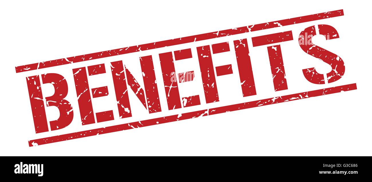 Benefits rubber stamp Cut Out Stock Images & Pictures - Alamy