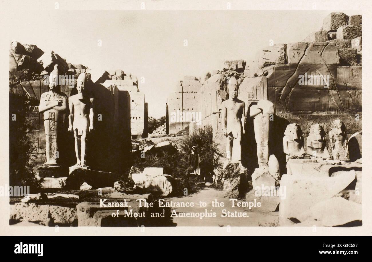 Karnak Temple Complex, Egypt - Entrance to Temple of Mut Stock Photo ...