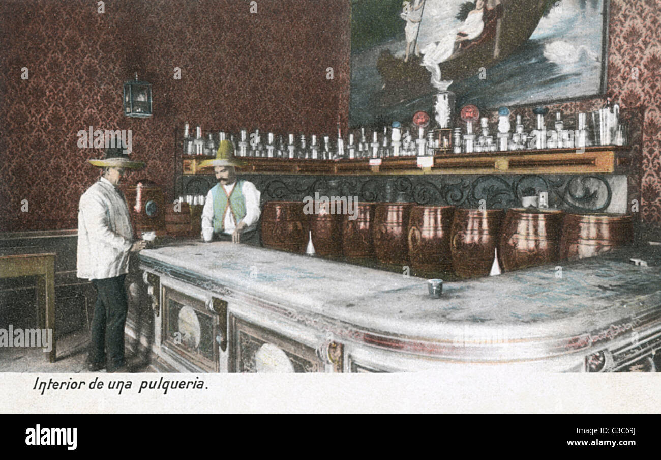 Interior of a pulque bar, Mexico City, Mexico Stock Photo - Alamy