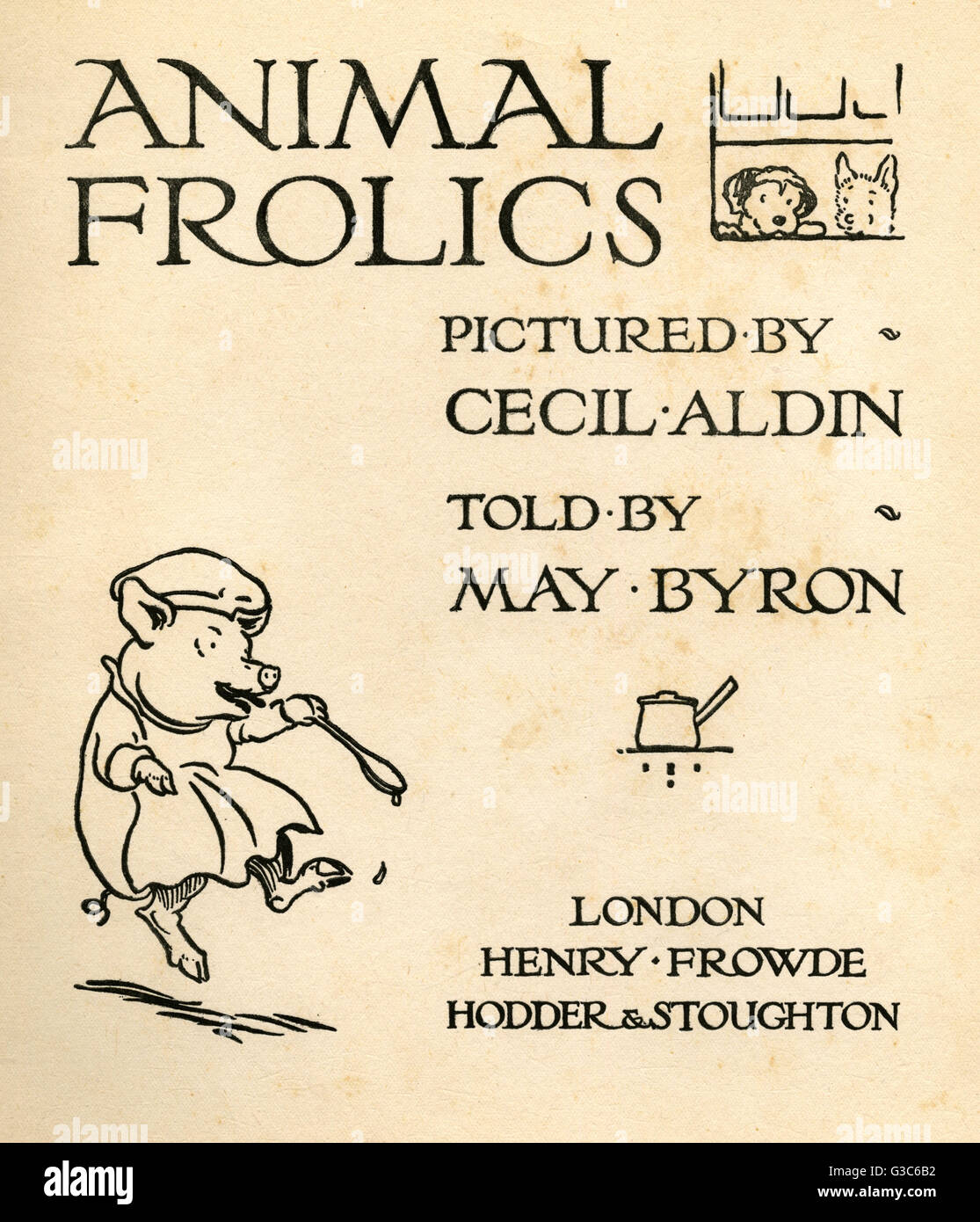 Title page design, Animal Frolics Stock Photo - Alamy