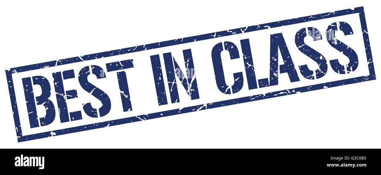 best in class blue grunge square vintage rubber stamp Stock Vector ...