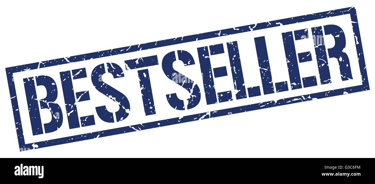 bestseller blue grunge square vintage rubber stamp Stock Vector Image & Art - Alamy