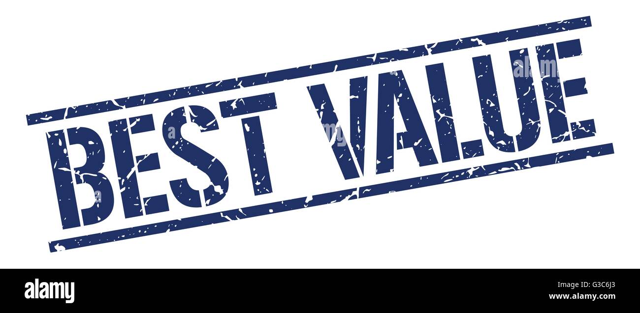 best value blue grunge square vintage rubber stamp Stock Vector Image ...