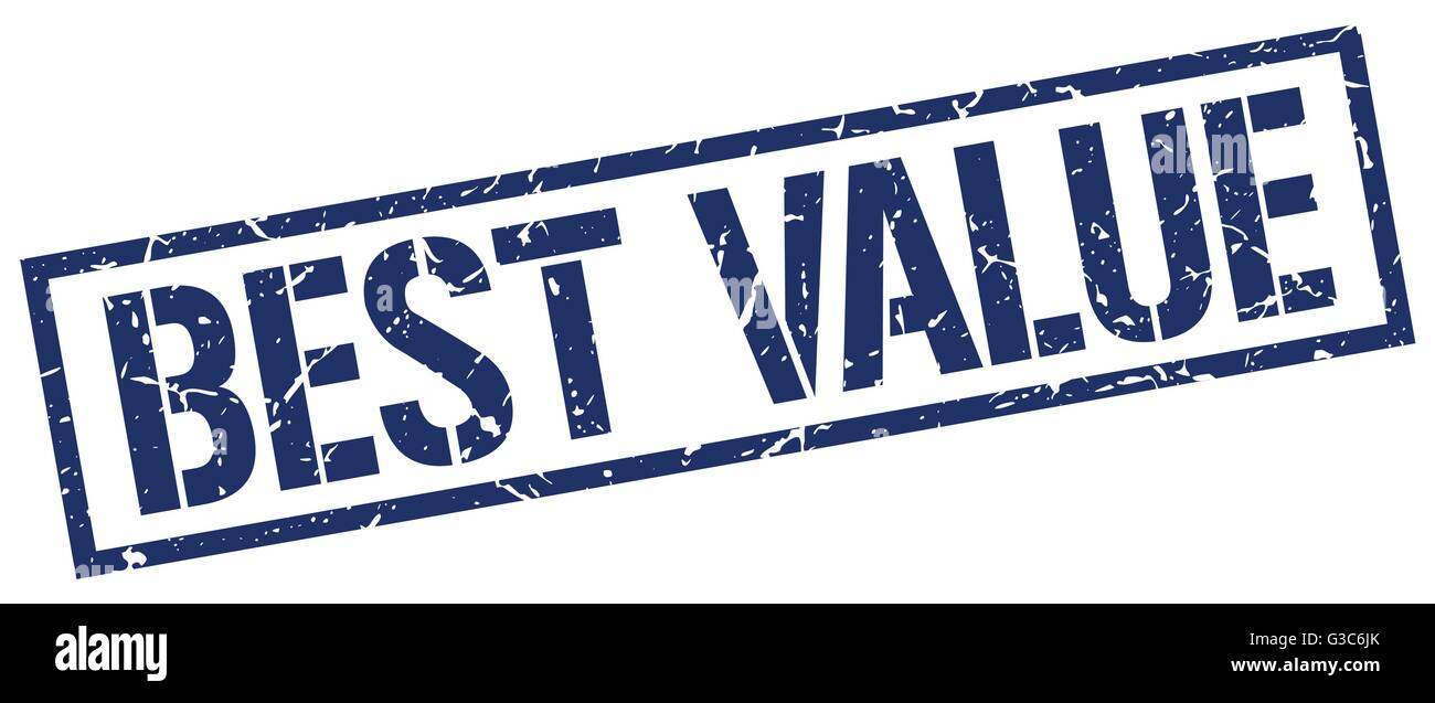best value blue grunge square vintage rubber stamp Stock Vector Image ...