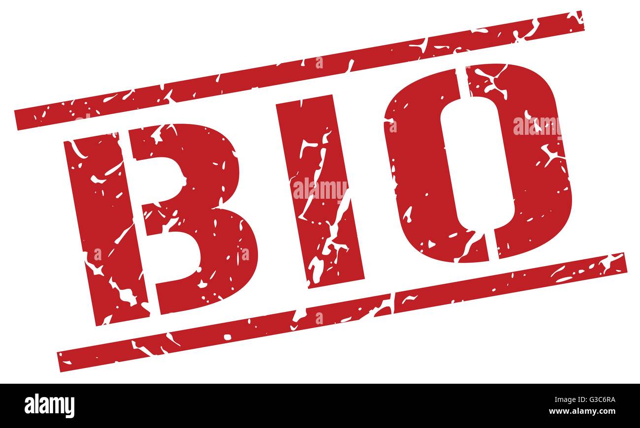 bio red grunge square vintage rubber stamp Stock Vector Image & Art - Alamy