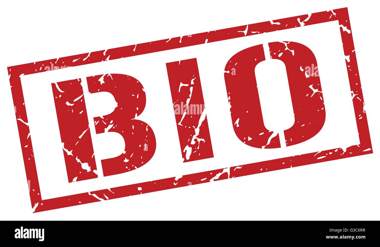 bio red grunge square vintage rubber stamp Stock Vector Image & Art - Alamy