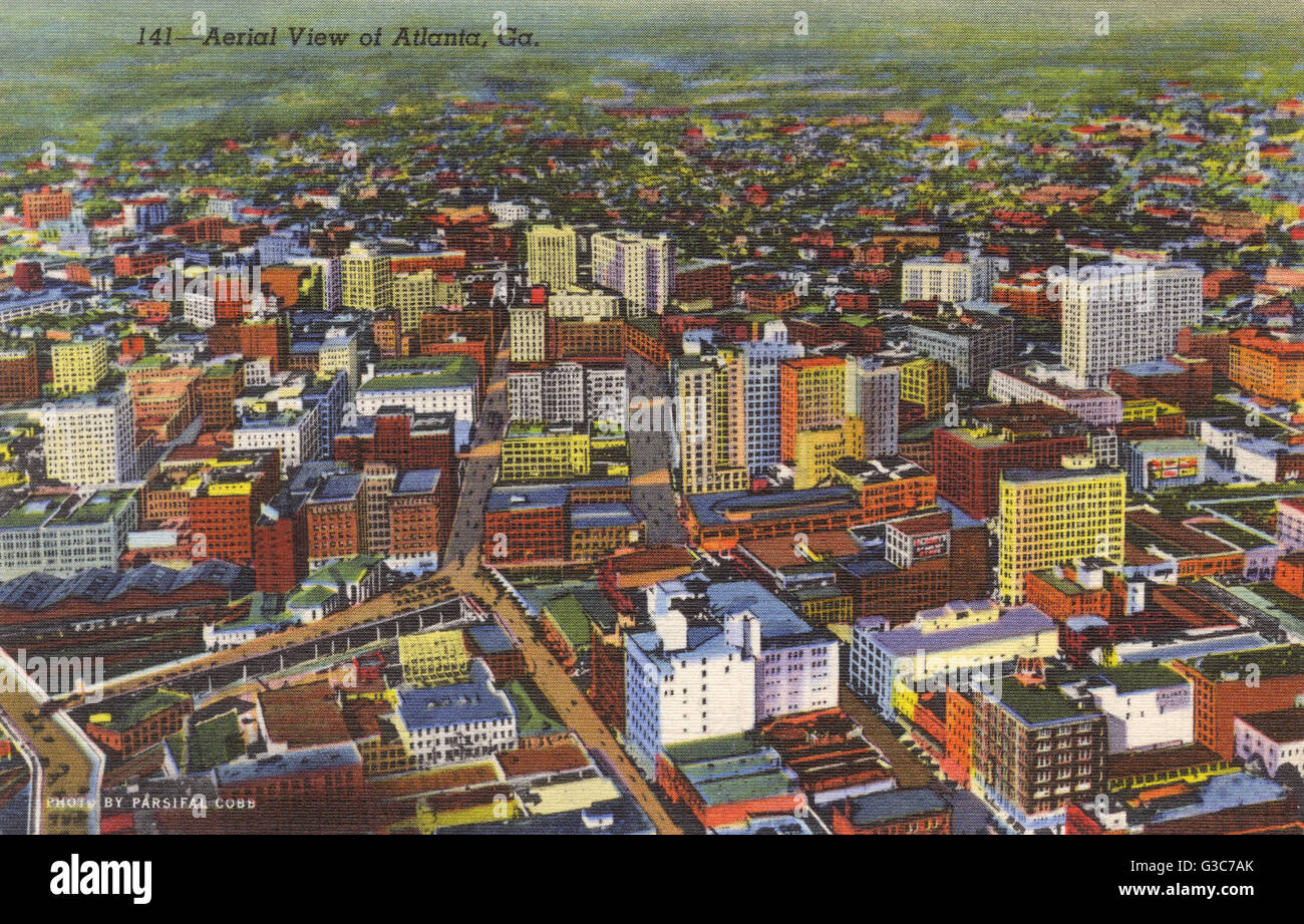 Aerial view of Atlanta, Georgia, USA Stock Photo - Alamy