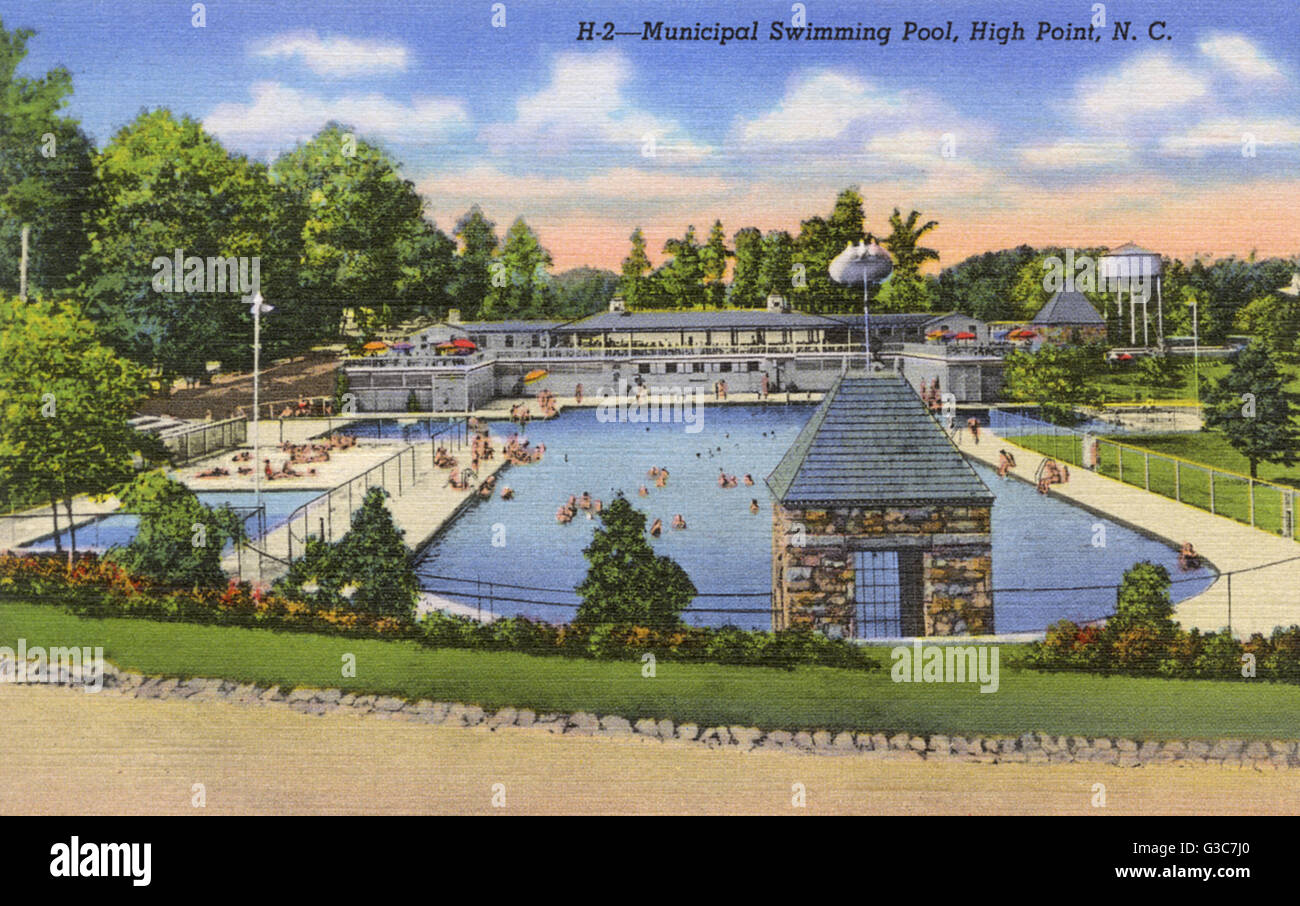 Municipal Swimming Pool, High Point, North Carolina, USA Stock Photo ...