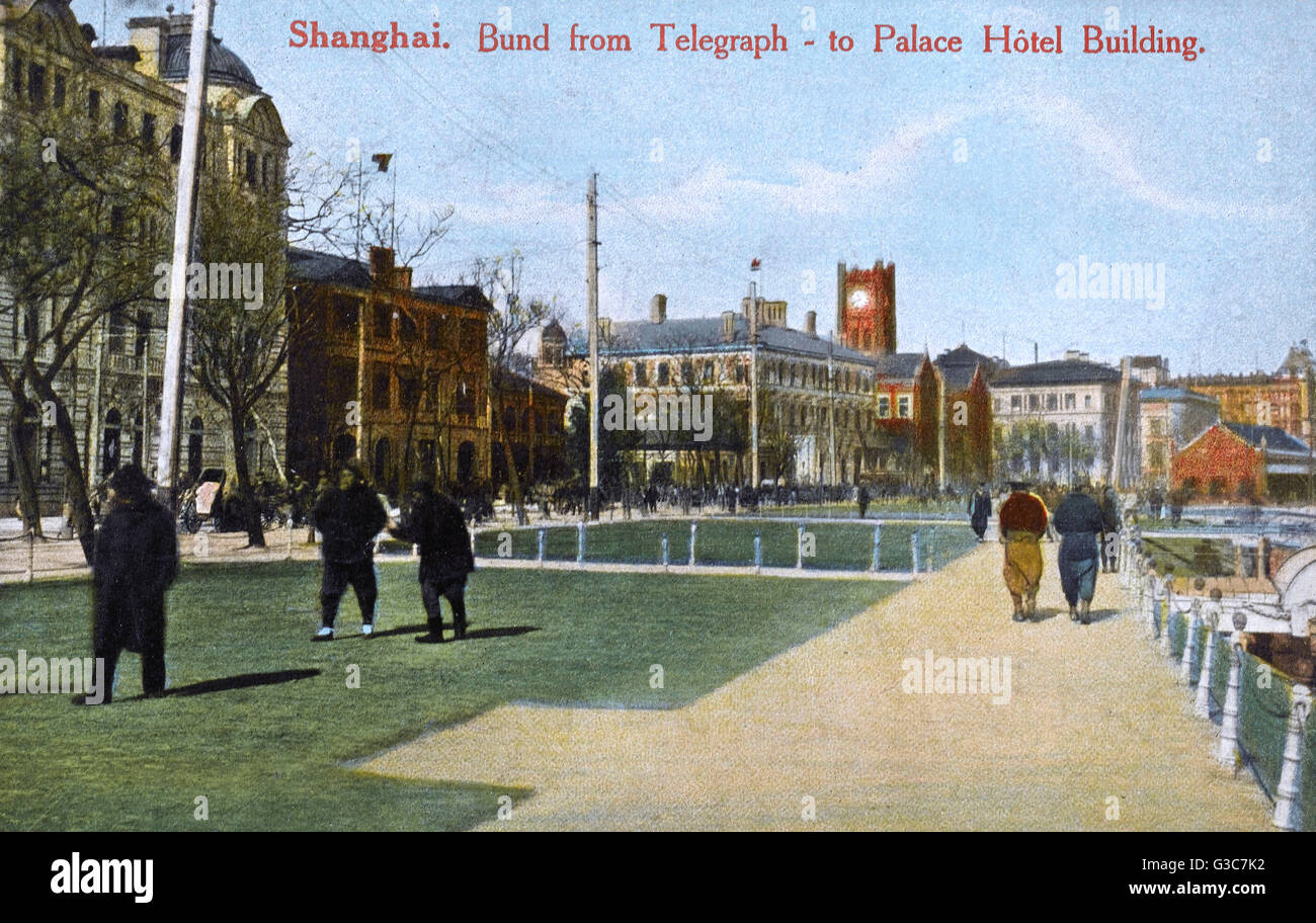 Shanghai, China - The Bund from the Telegraph Stock Photo - Alamy