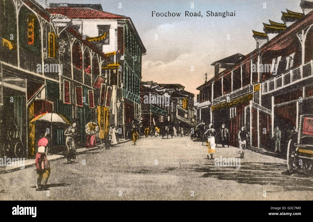 Shanghai, China - Fuzhou Road Stock Photo - Alamy